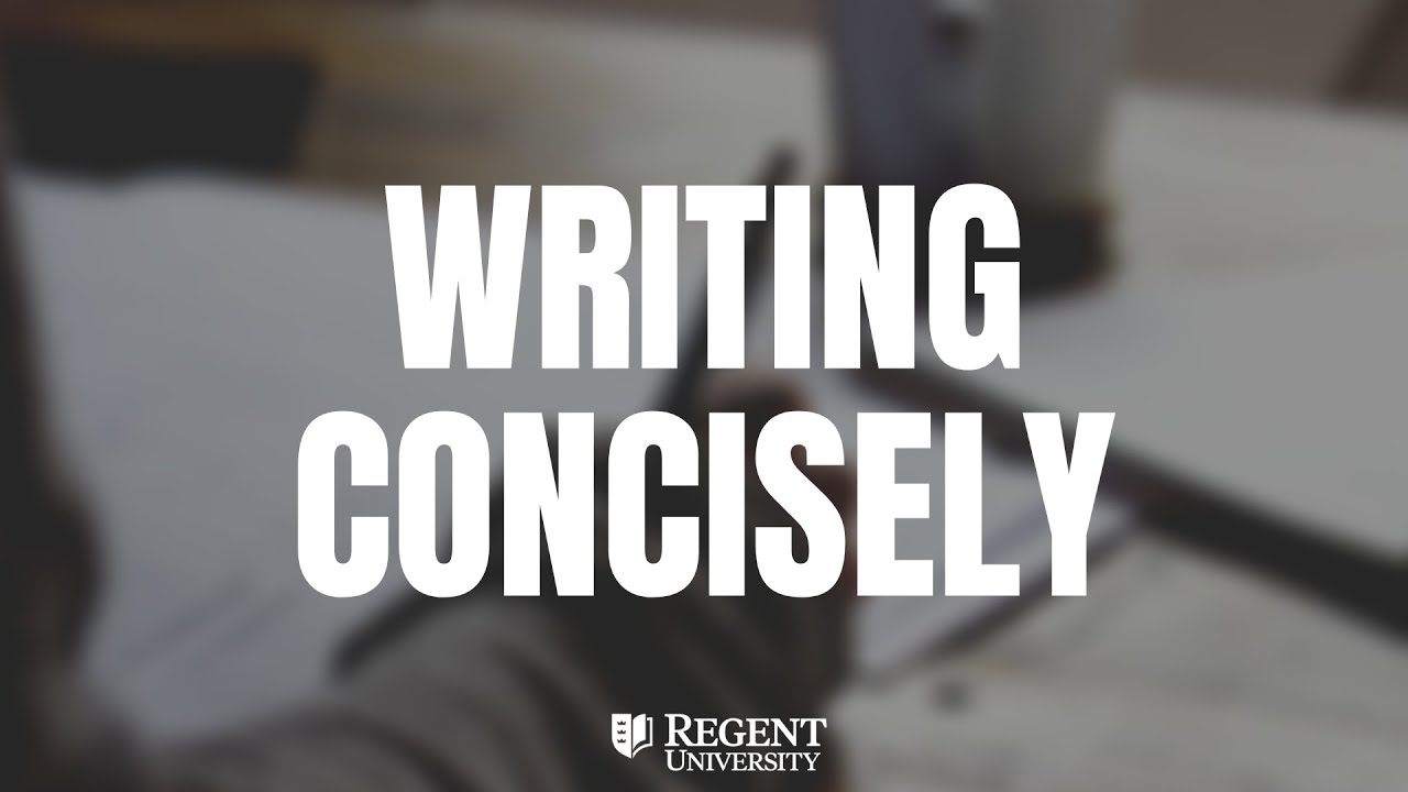 Writing Concisely - YouTube