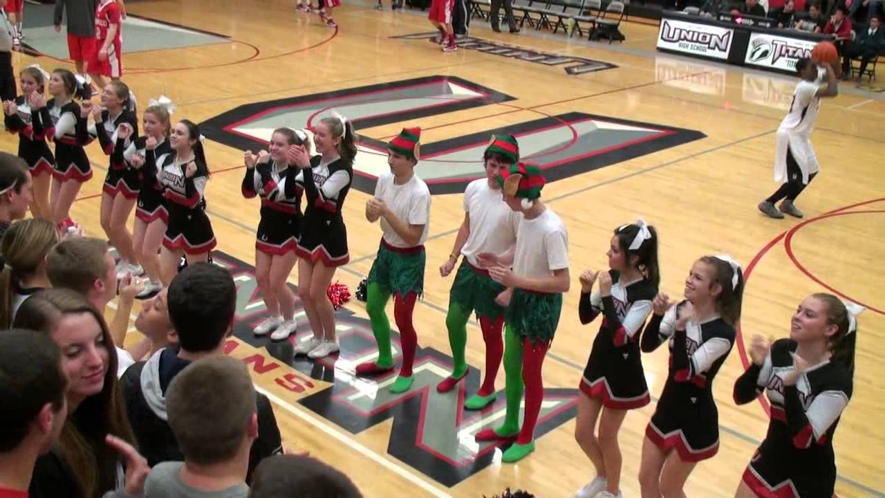 2012_11_30 UHS Cheer at Mens Varsity Basketball - YouTube