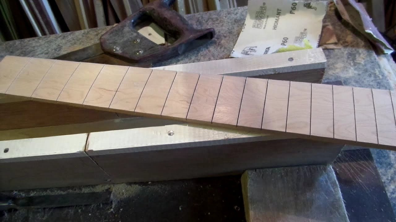 BEST WAY to Cut Guitar Fret board - YouTube