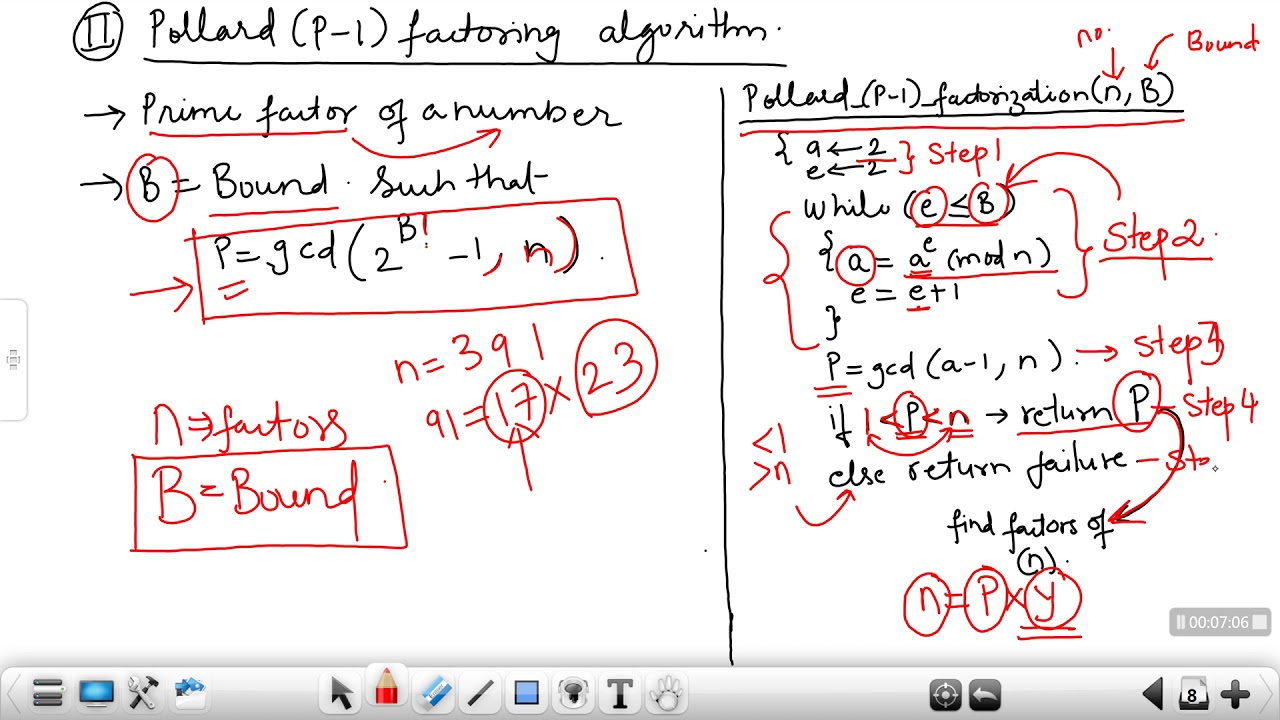 CCT Unit 3 polard P-1 factorization - YouTube