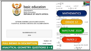 May June 2024 Mathematics Paper 2 Analytical Geometry Y Mx C Area ...