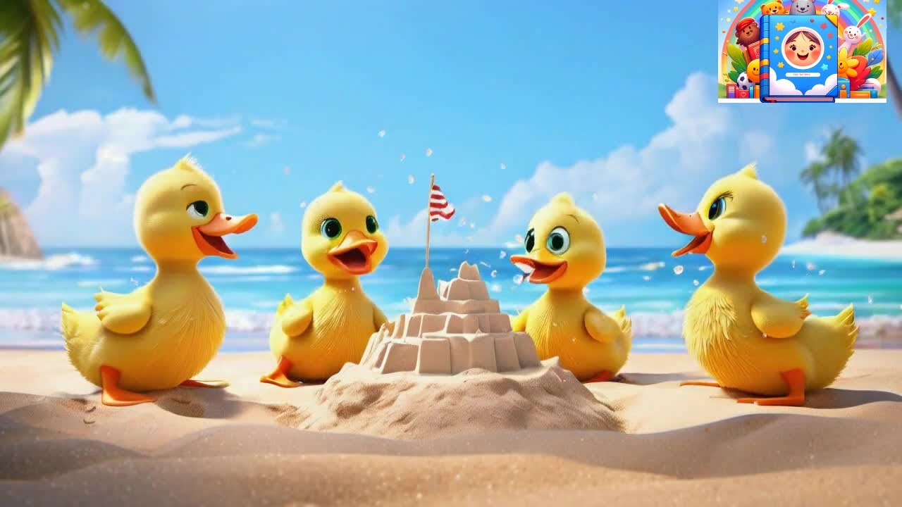Five Little Ducks | Five little Ducks At Beach | Kids Songs | Super ...