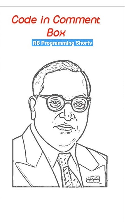 Dr Bhimrao Ambedkar Sketch With | #python #turtle #shorts #savidhan # ...