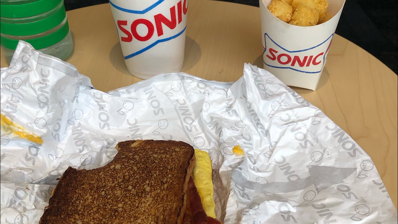 Today reviewing sonic breakfast toaster bacon sandwich. (The Address is ...