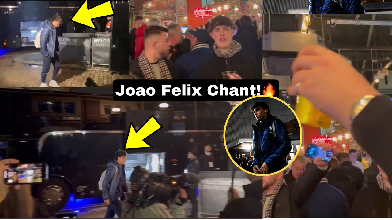 Scenes!🔥Joao Felix arriving at Fulham, Chelsea fans New chant for Joao ...