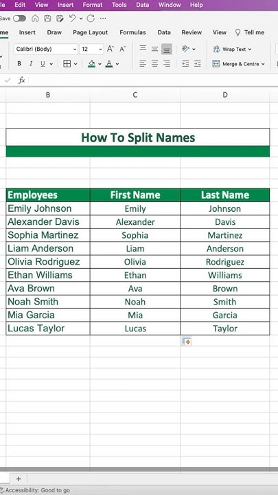 How to automatically split names in #excel! - YouTube
