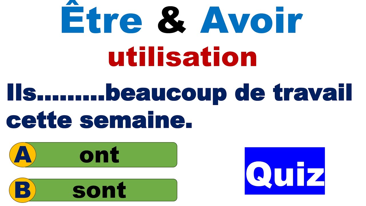 Maîtriser l'usage des verbes être et avoir : exercices pratiques et ...