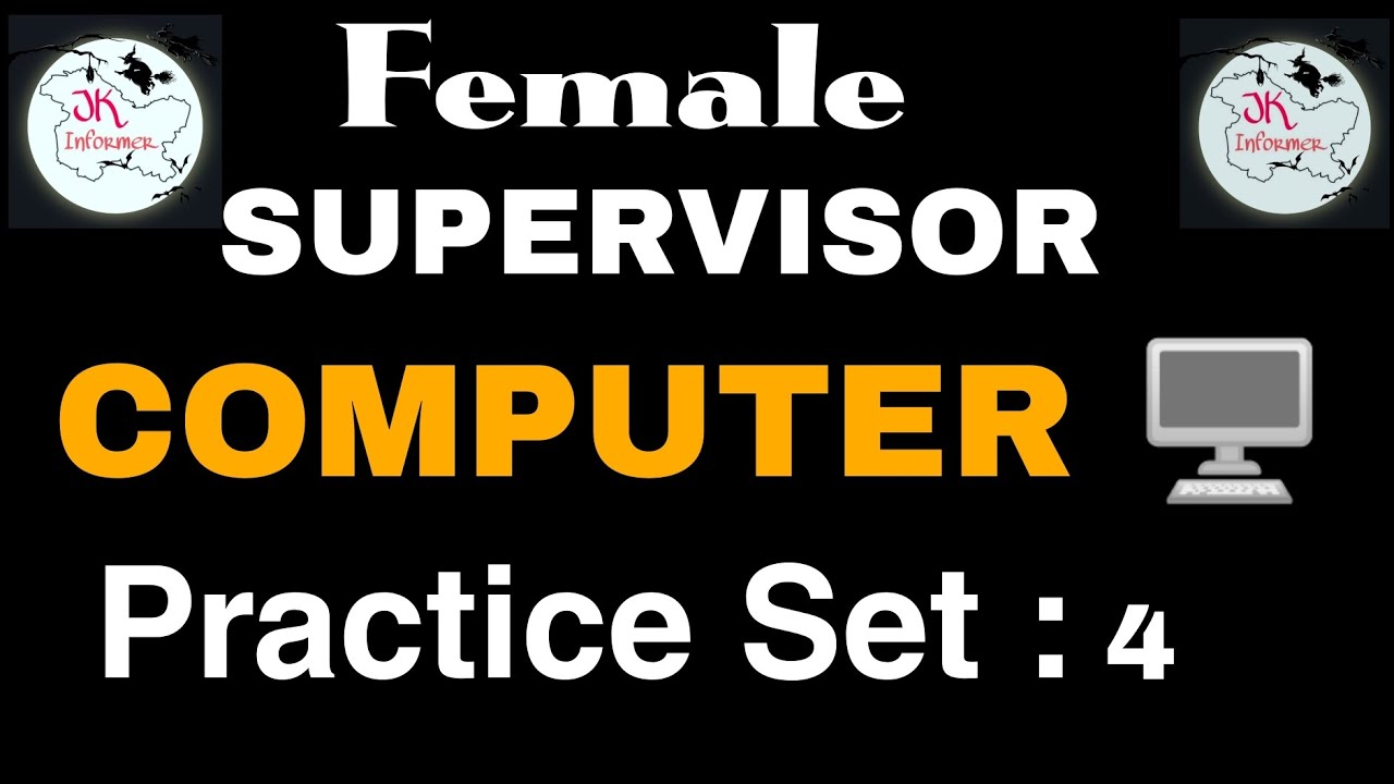 JKSSB Female Supervisor Computer MCQ | Part 4 - YouTube