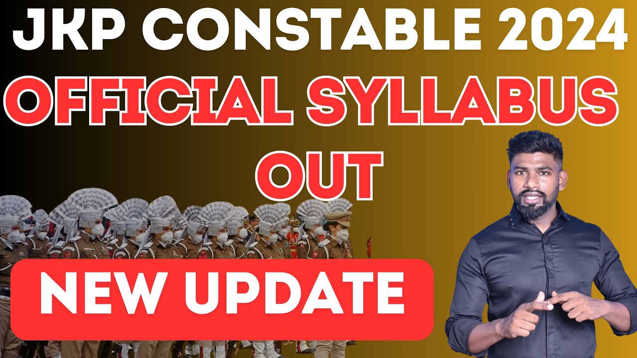 JKP CONSTABLE OFFICIAL SYLLABUS FINALLY OUT | ANALYSIS BY REMO SIR ...