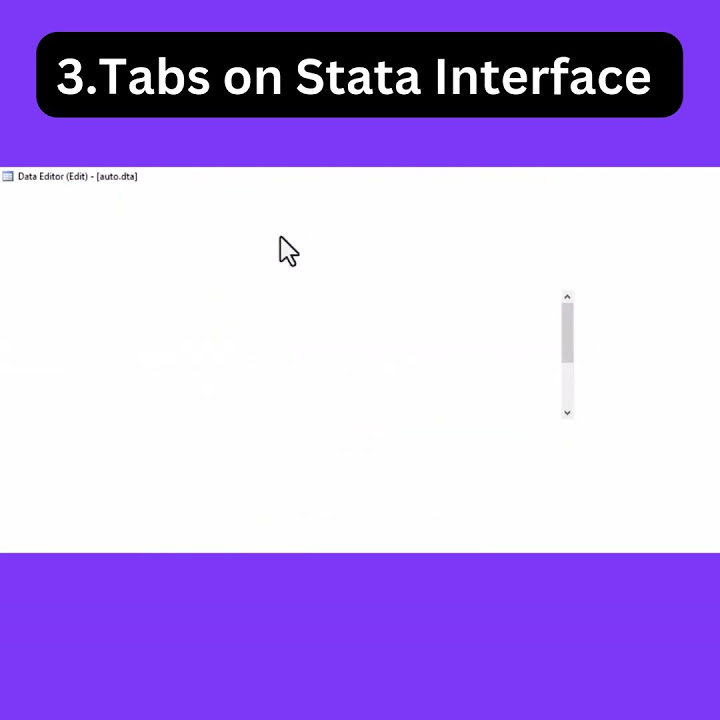 Pt.3 Stata Interface Tabs || Introduction to Stata for Beginners #stata #StataCorpLLC - YouTube