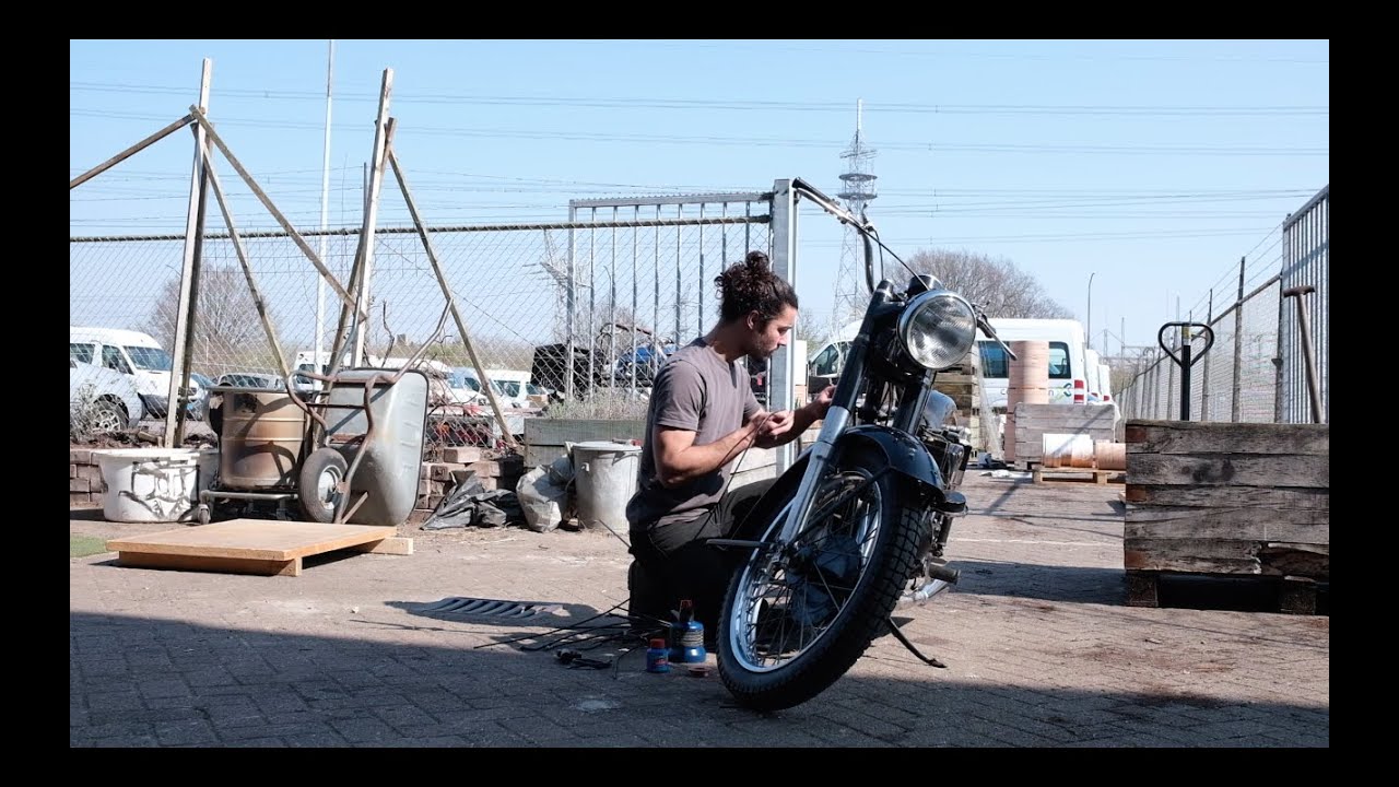 First test ride in 11 years Matchless G9 1955 - YouTube