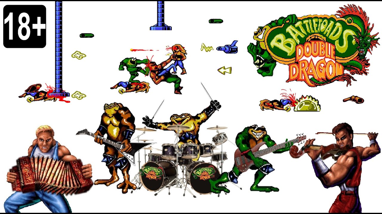 Музыкальная озвучка Battletoads & Double Dragon. Level 3 - Ropes'n ...
