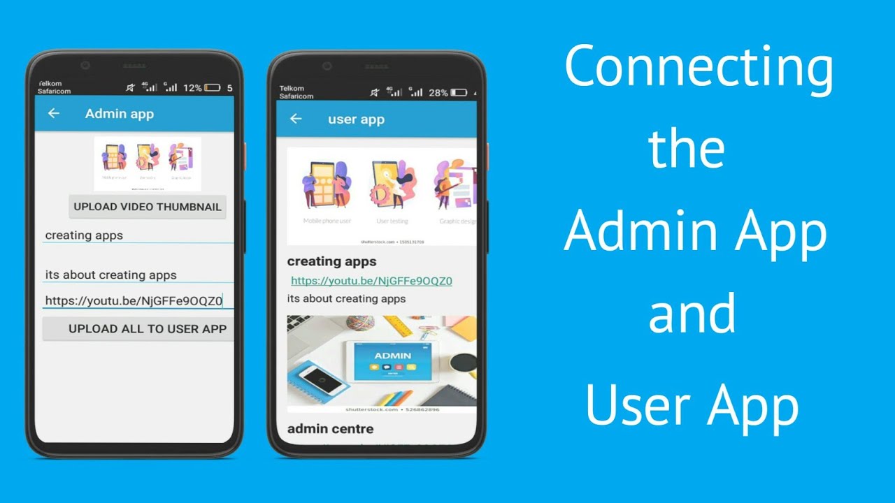 Send updates to user app using admin app - YouTube