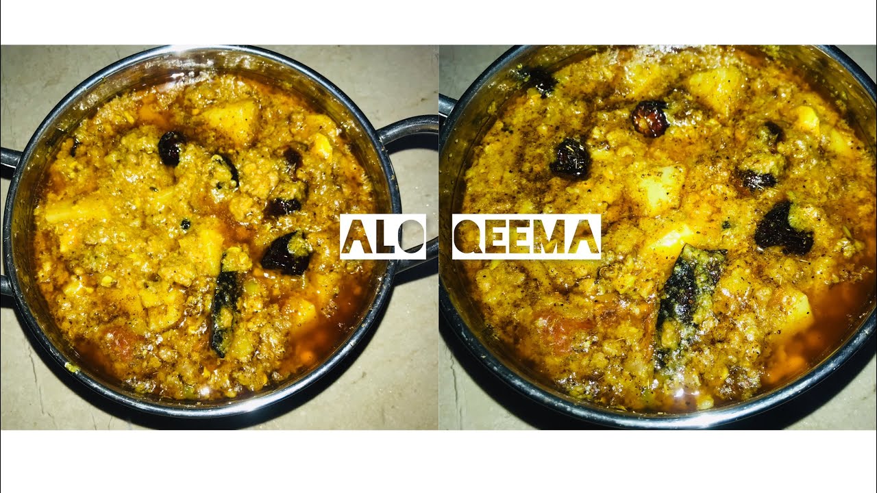 Alo qeemy ki bht asan or maze daar recipe by Behno ka kitchen - YouTube