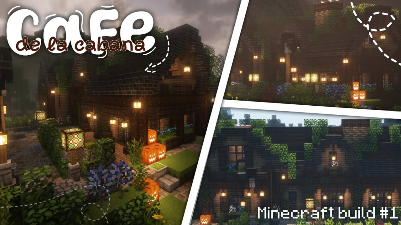 Aesthetic Minecraft PE 1.21 cottagecore café build ☕ #1 | Café De La ...