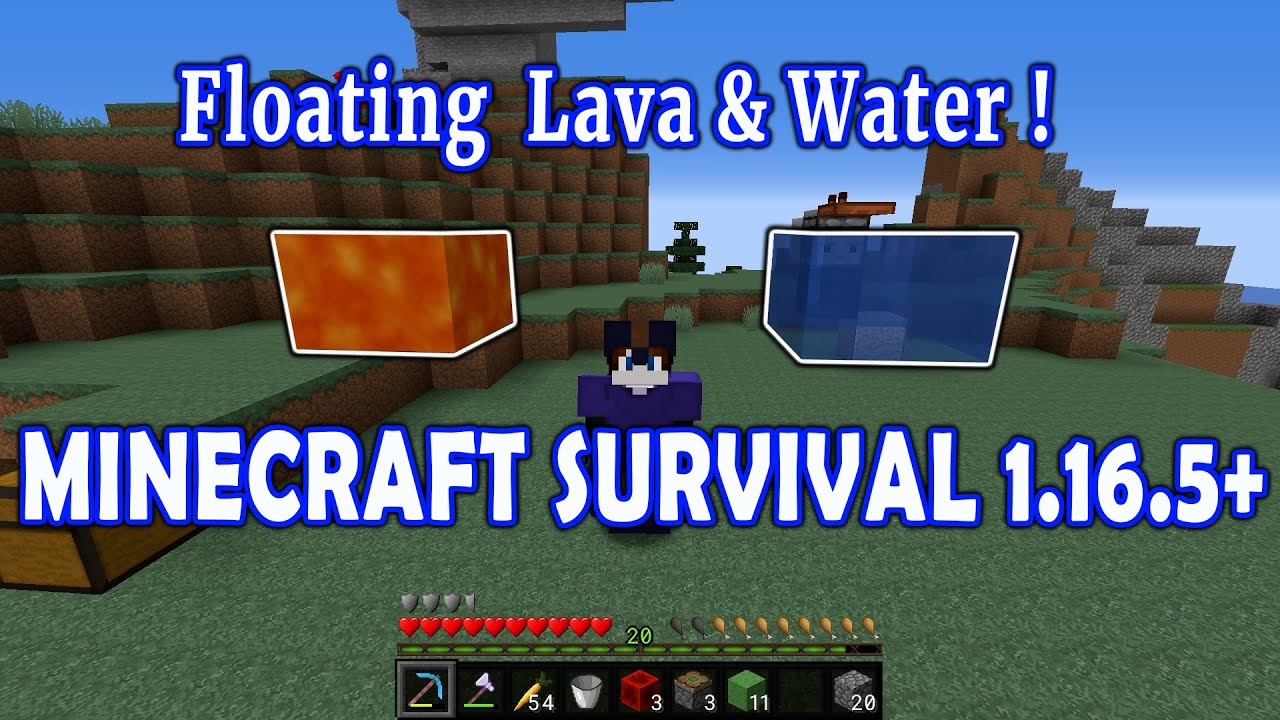 Floating Water in Survival Minecraft 1.16.5+ - YouTube
