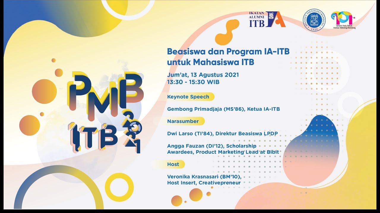 PMB ITB 2021 : Beasiswa dan Program IA ITB untuk Mahasiswa ITB - YouTube
