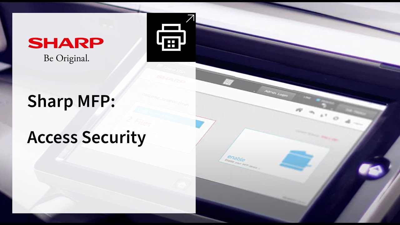 Sharp MFP: Access Security - YouTube