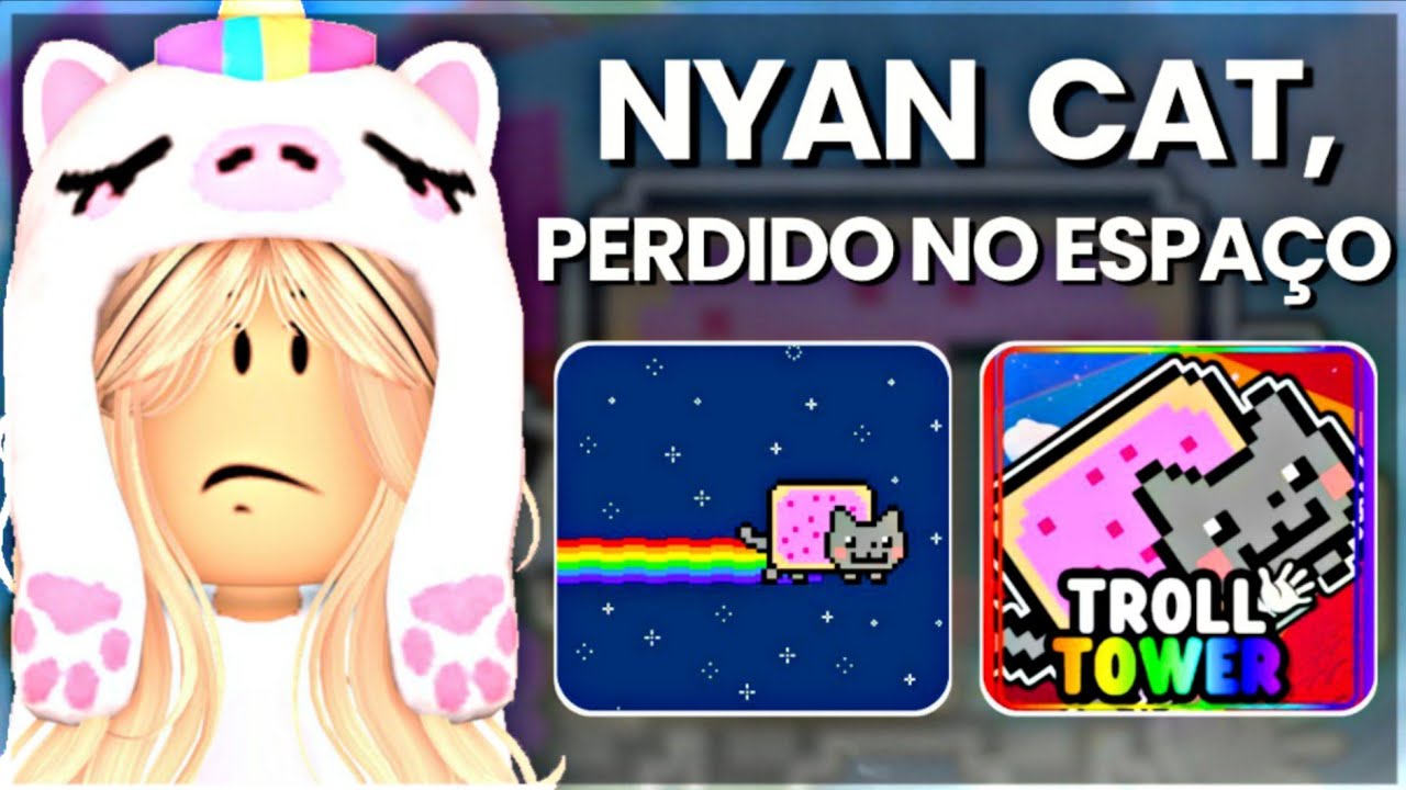 Torre do GATO PIXELADO, o famoso NYAN CAT no Roblox - YouTube