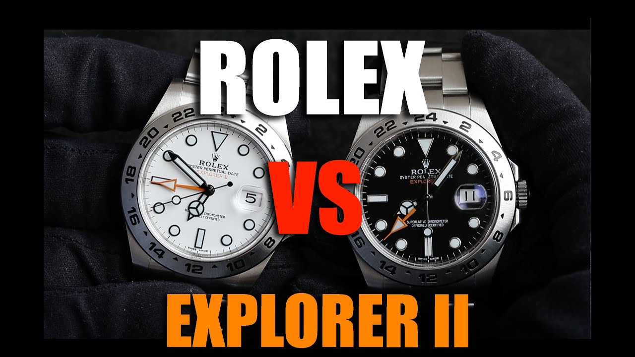 Rolex Explorer II 216570 - White vs Black - YouTube