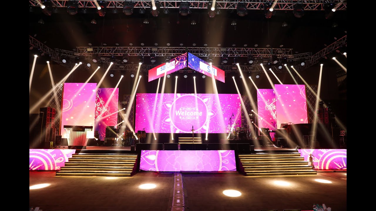 Annual Event - employee meet - event setup - grand stage - light ...