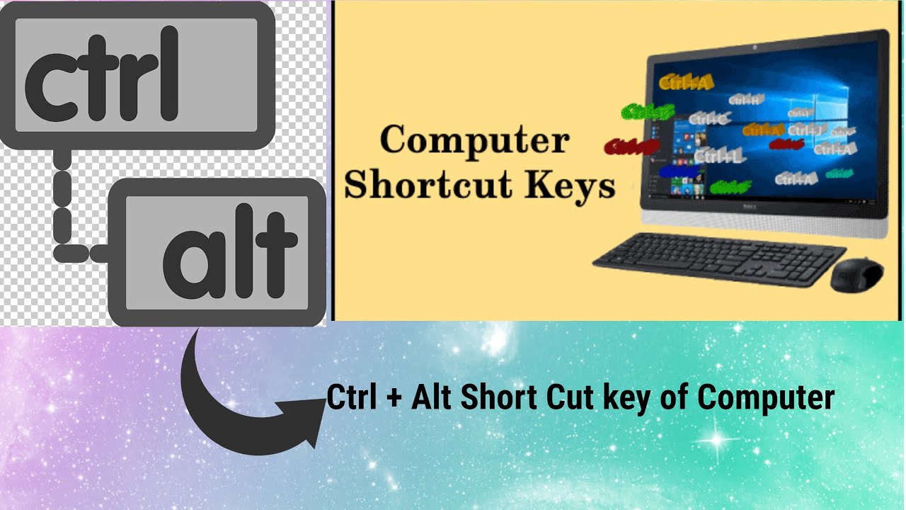 How to use Short Cut key of ctrl and alt key on computer - YouTube