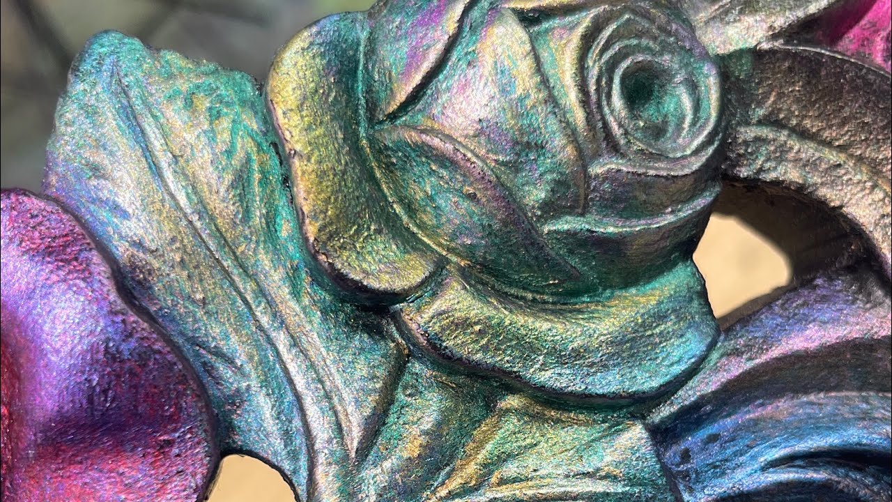 How To Create a Color Shifting Opal Effect With My Metallic Wax - YouTube