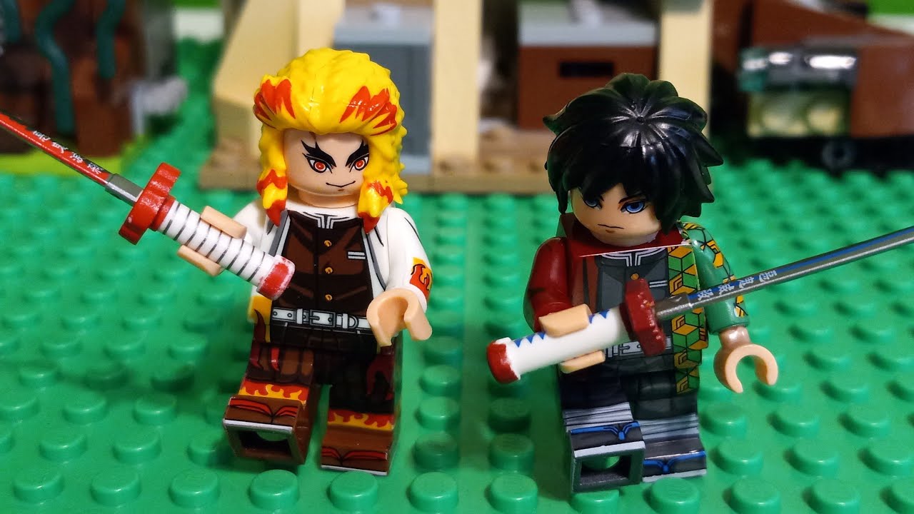 Rengoku vs Tomioka training - Lego Demon Slayer Stop Motion - YouTube