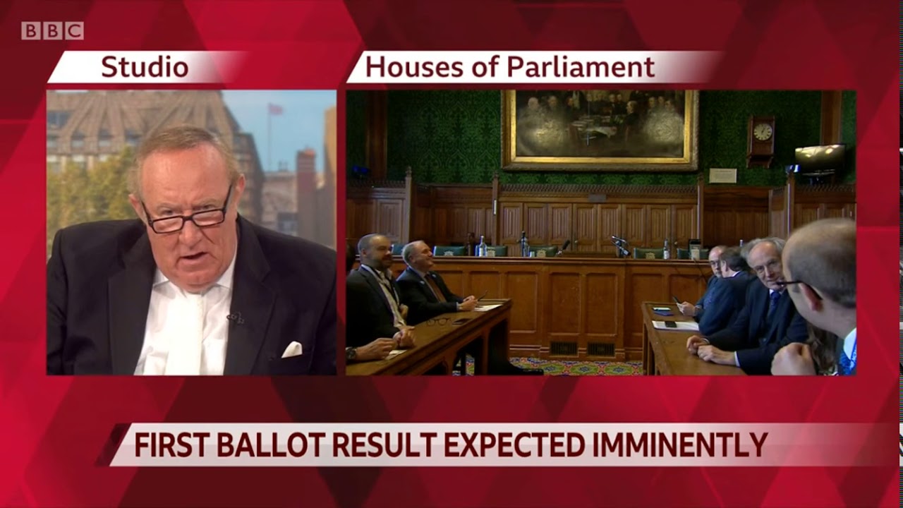 First Round Ballot Results Of Conservative Leadership Contest - YouTube