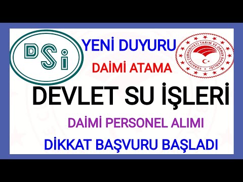 YENİ DAİMİ PERSONEL ALIMI DUYURUSU✅ DSİ YENİ ALIM YAPACAK✅ KPSS ŞARTI OLMADAN YENİ ATAMA KARARI VAR✅