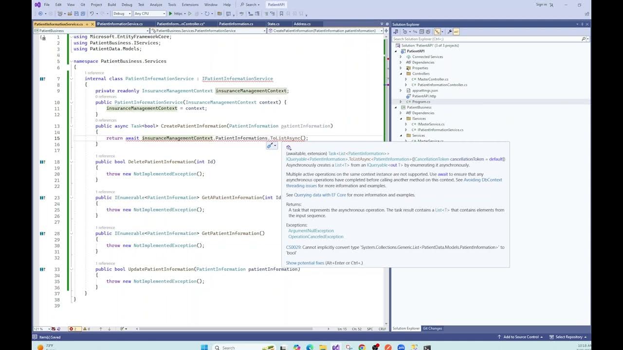#18 Net CoreApi EF Service - YouTube
