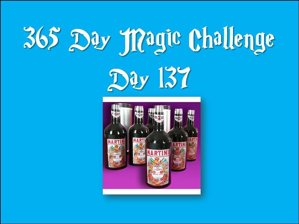 Day 137 of the 365 day magic challenge (multiplying bottles) - YouTube