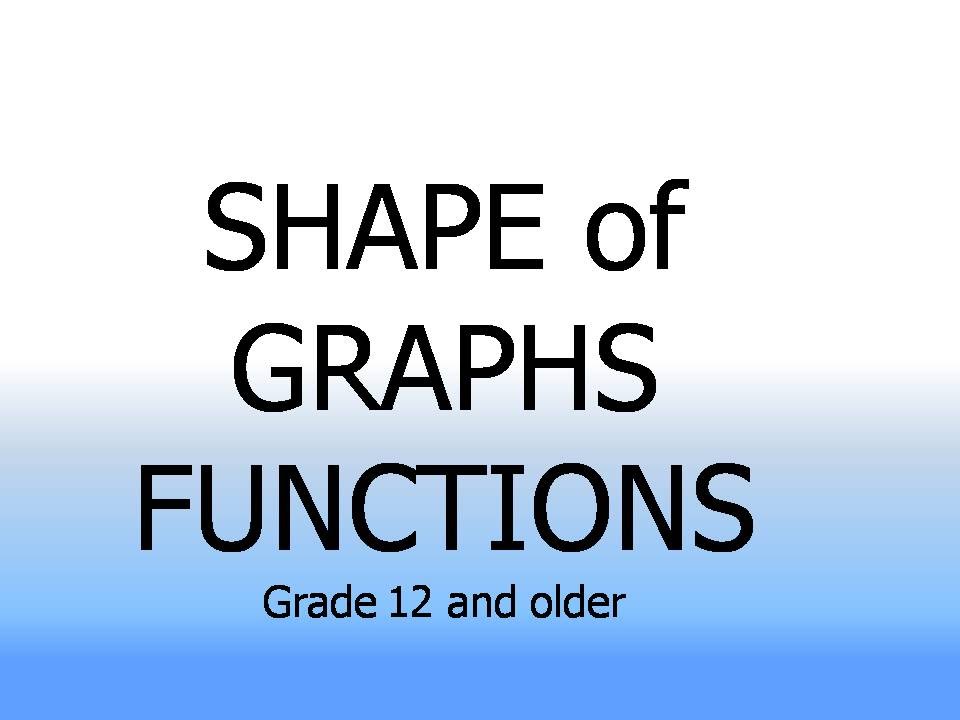 Shape of graphs grade 12 - YouTube