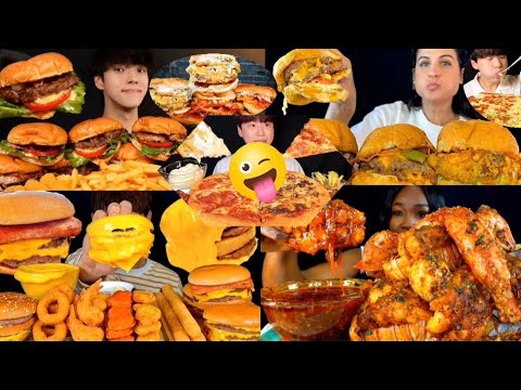 *Asmr*CRAVING FAST FOOD|COMPILATION|ALA KING CRAB+BURGER COMBO ...