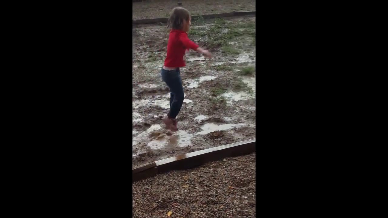 FUN jumping in muddy mud puddles! - YouTube