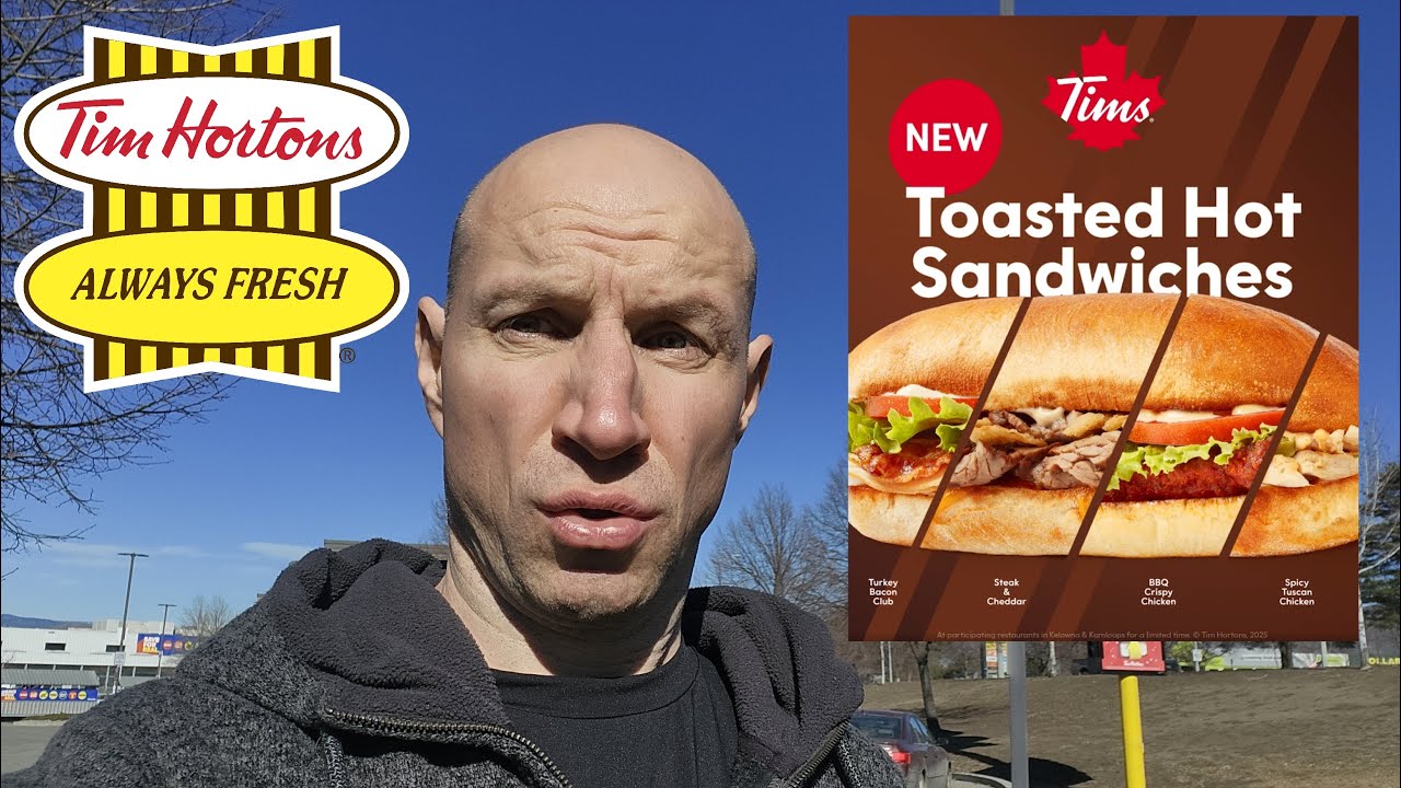 Tim Horton's New Spicy Tuscan Chicken Toasted Hot Sandwich! - YouTube