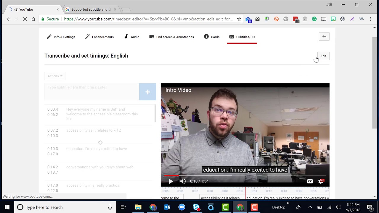 The Accessible Classroom: YouTube Closed Captions for Hearing Impaired ...