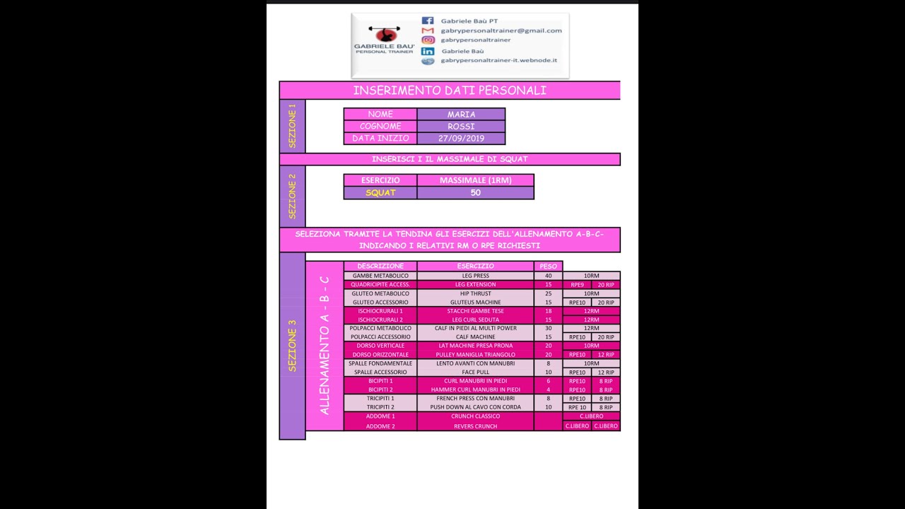 COME CREARE UNA SCHEDA PER PALESTRA? TUTORIAL - YouTube