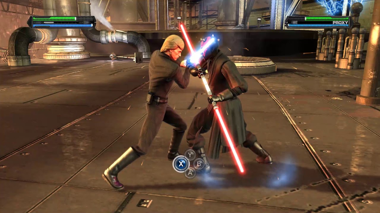 Luke Skywalker vs Darth Maul -The Force Unleashed - YouTube
