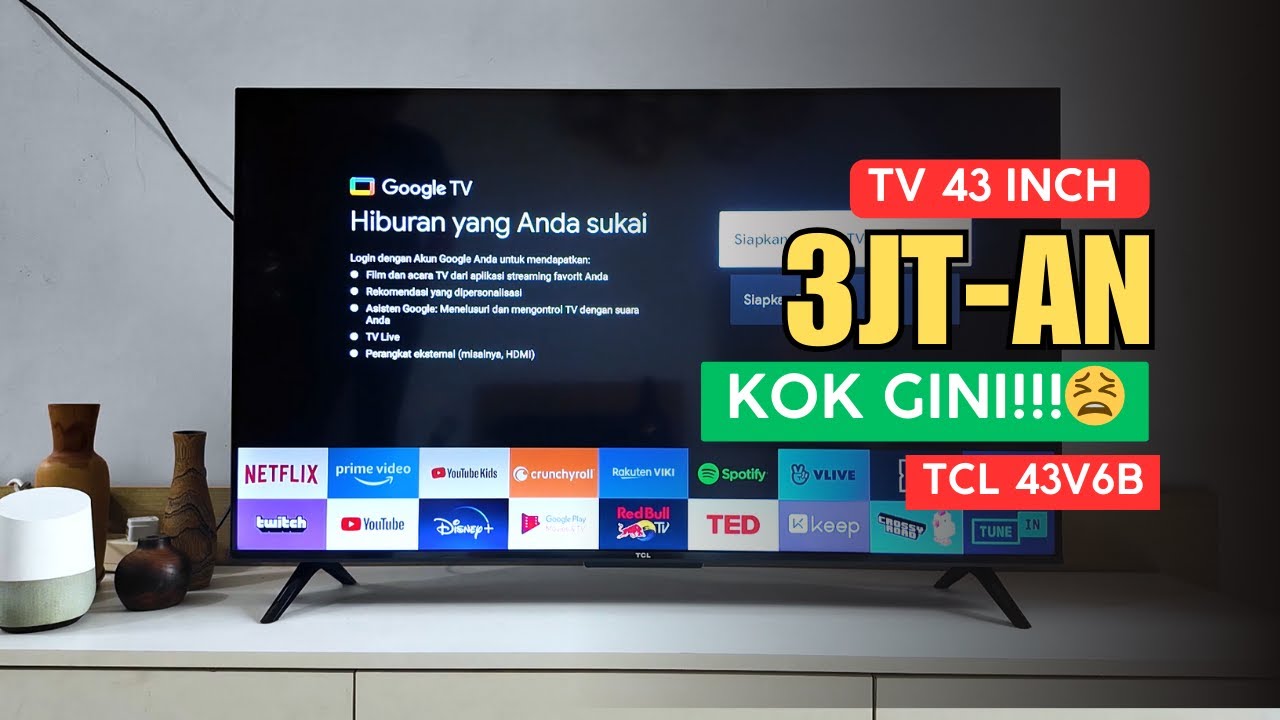 TV 3 JUTA-AN KOK GINI?😱 REVIEW TV TCL 43V6B - TV 4K 43 INCH DENGAN ...