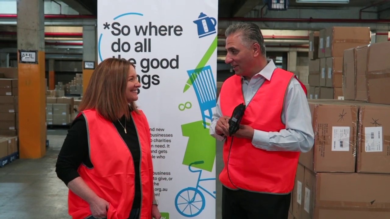 Fairfield Mayor Frank Carbone Visits Good360 Warehouse - YouTube