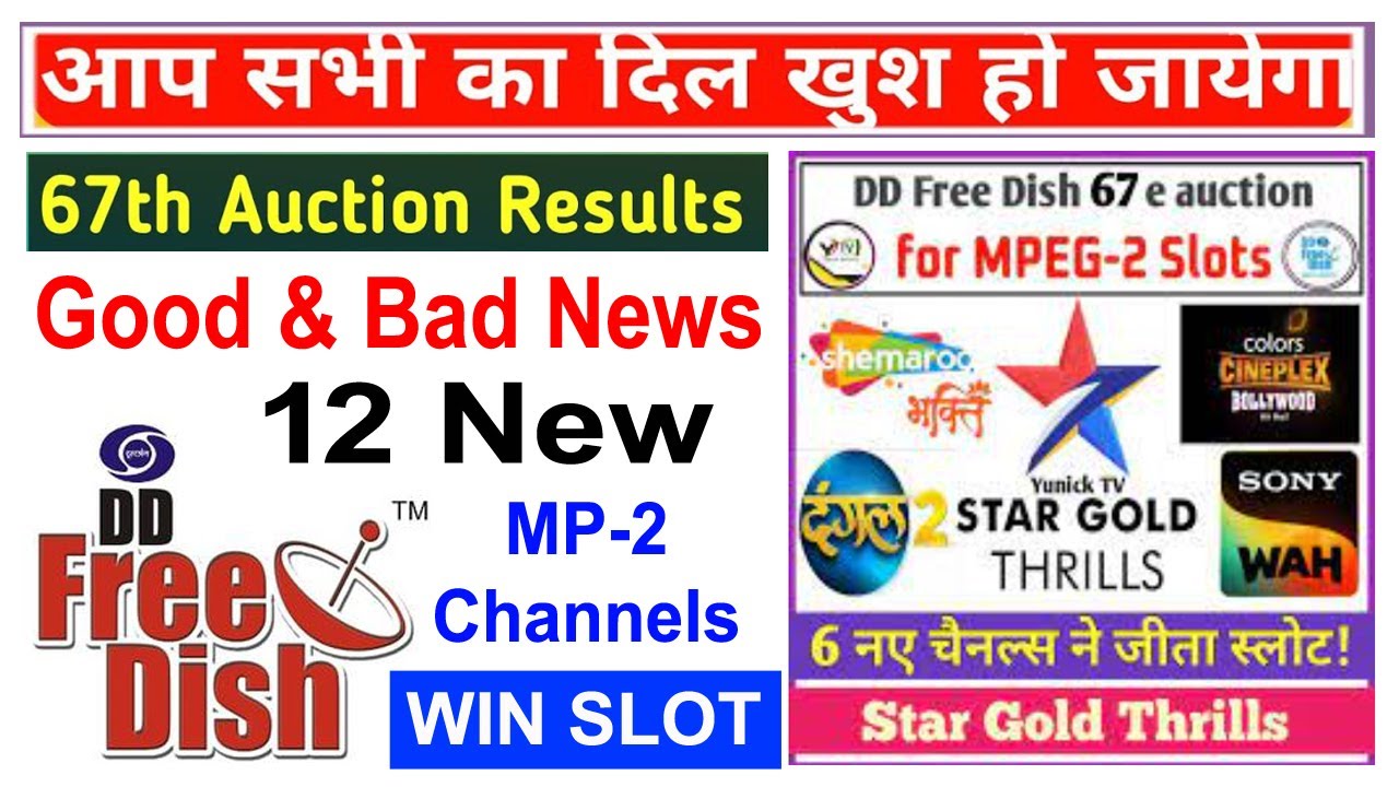 DD Free Dish 67th E-Auction Update | 12 New Channels Win MP-2 Slot ...
