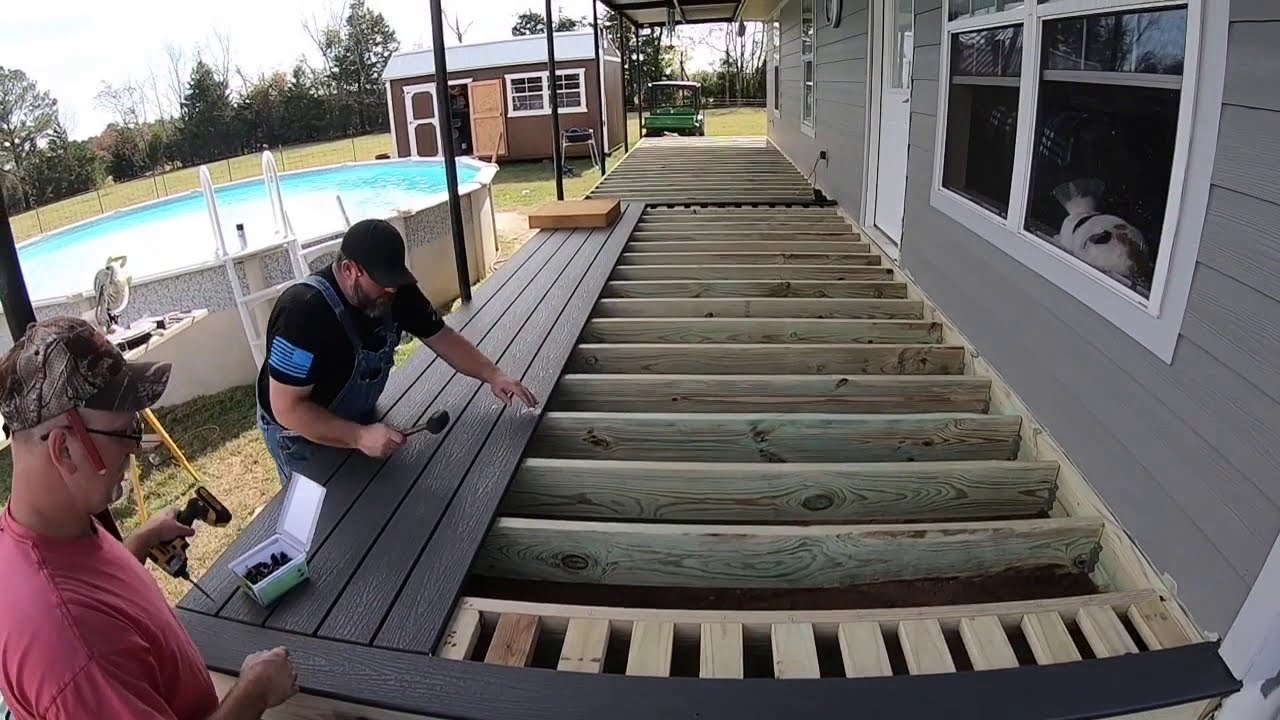 Installing The Trex Decking - YouTube