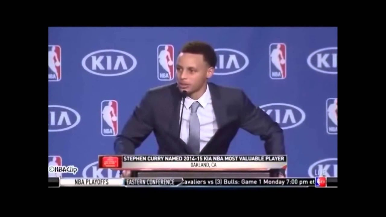 NBA MVP Stephen Curry thanks Ralph "The Rocket" Walker - YouTube