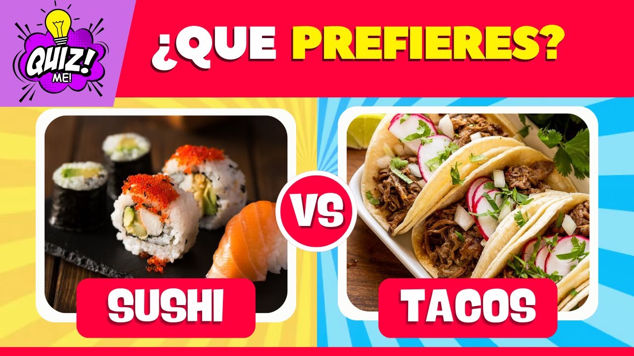 ¿Qué Comida Prefieres? 👀🍔🍕 | QUIZ Me! - YouTube