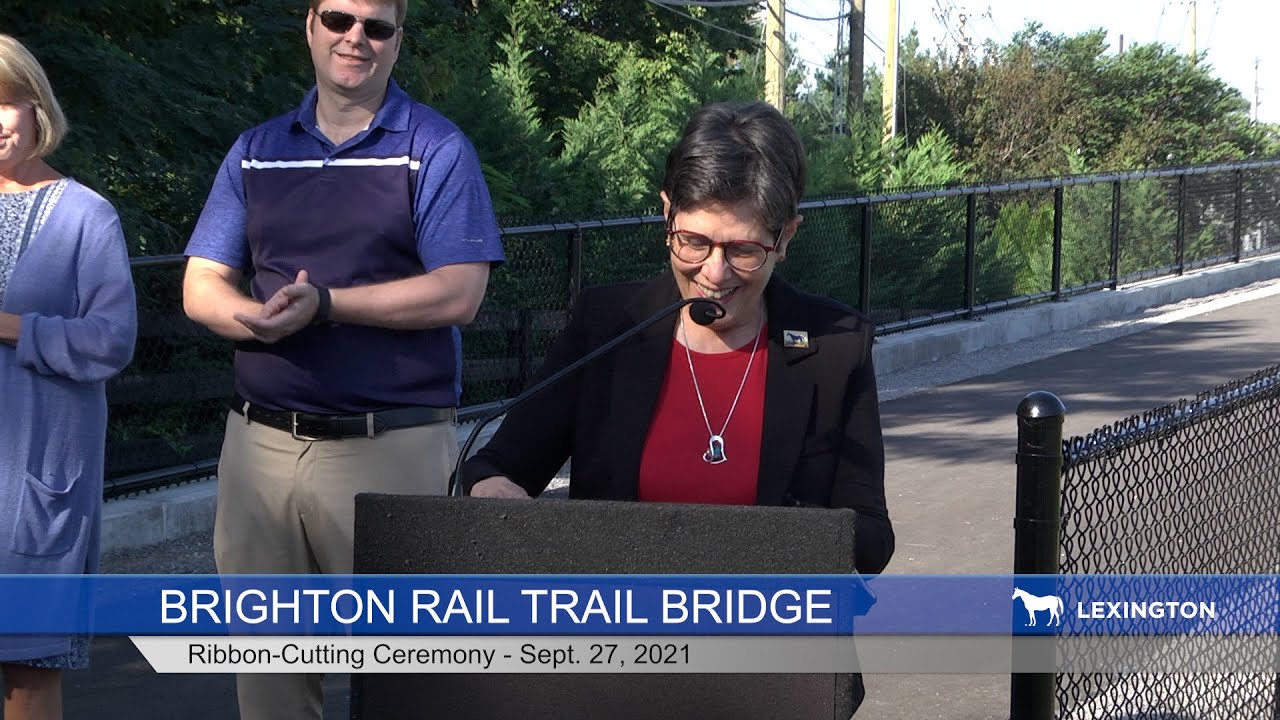 Brighton Rail Trail Bridge Ribbon-Cutting - Press Conference (Sept 27 ...
