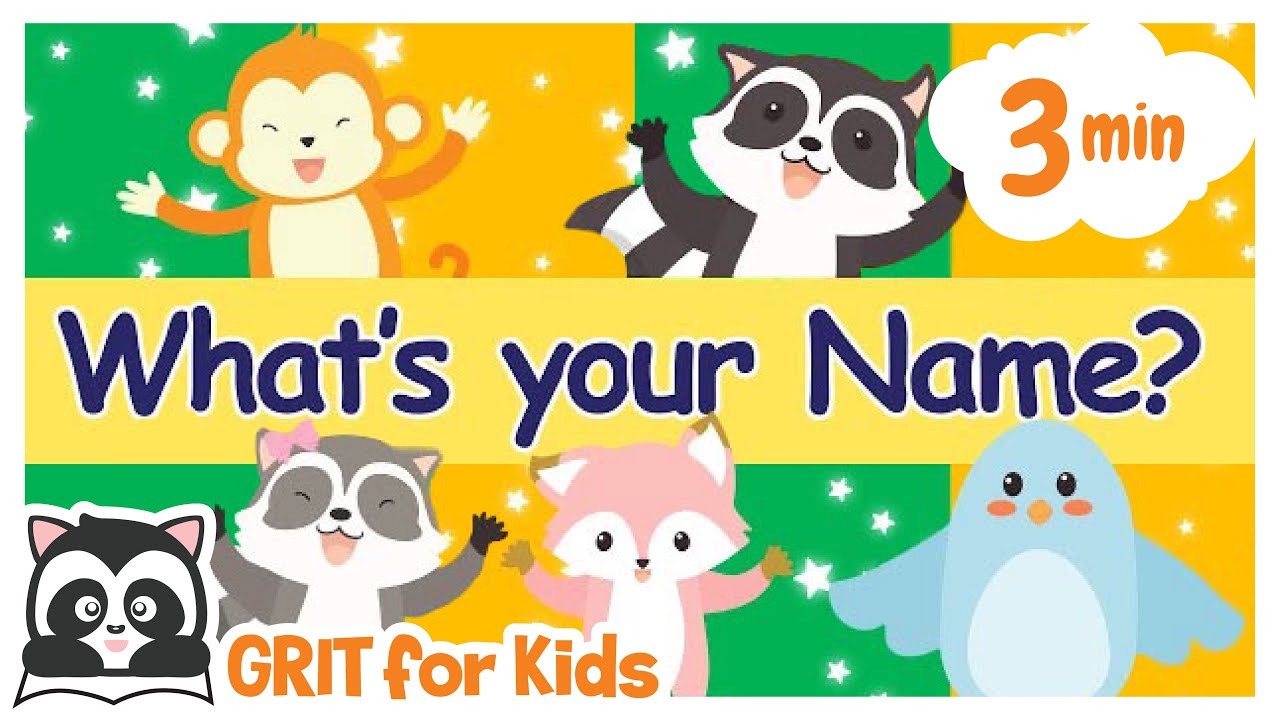 Grit and Friends| Name song| What's your name? |Kids song| Animation ...