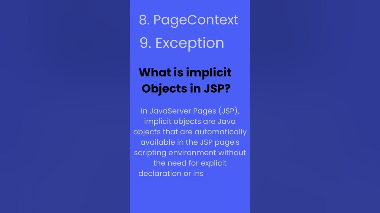 Javaprogramming Java Jspservlet Jspimplicitobjects Programming Viralshorts 4679