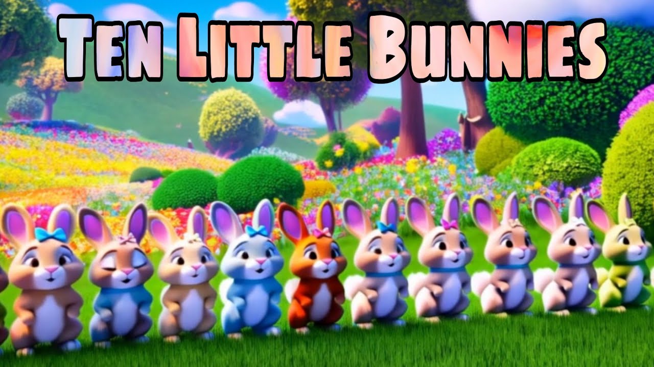 TEN LITTLE BUNNIES | Kids Song with Lyrics | Nursery Rhyme - YouTube