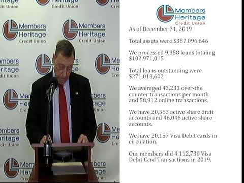 Members Heritage Credit Union 60th Annual Meeting, September 25, 2020 ...